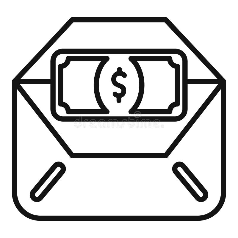 Sending Money Securely in Envelope Stock Vector - Illustration of ...