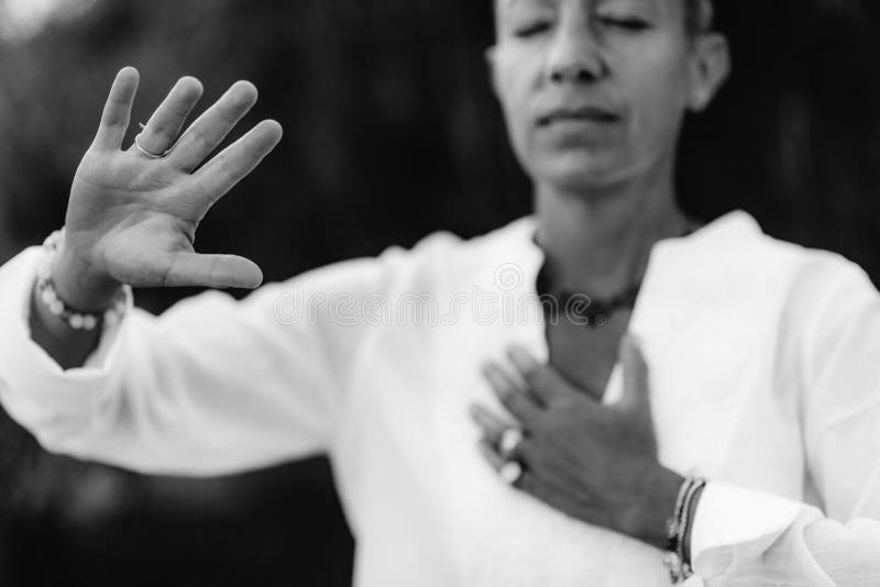 Sending Positive Thoughts stock image. Image of black - 224856997