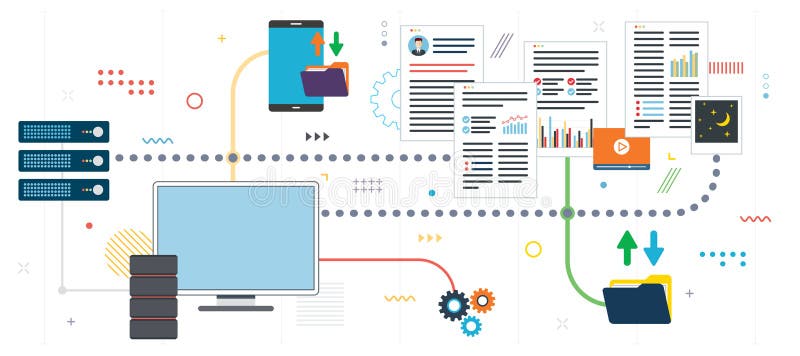 Cloud Computing, Big Data Analysis And Data Mining. Stock Vector ...