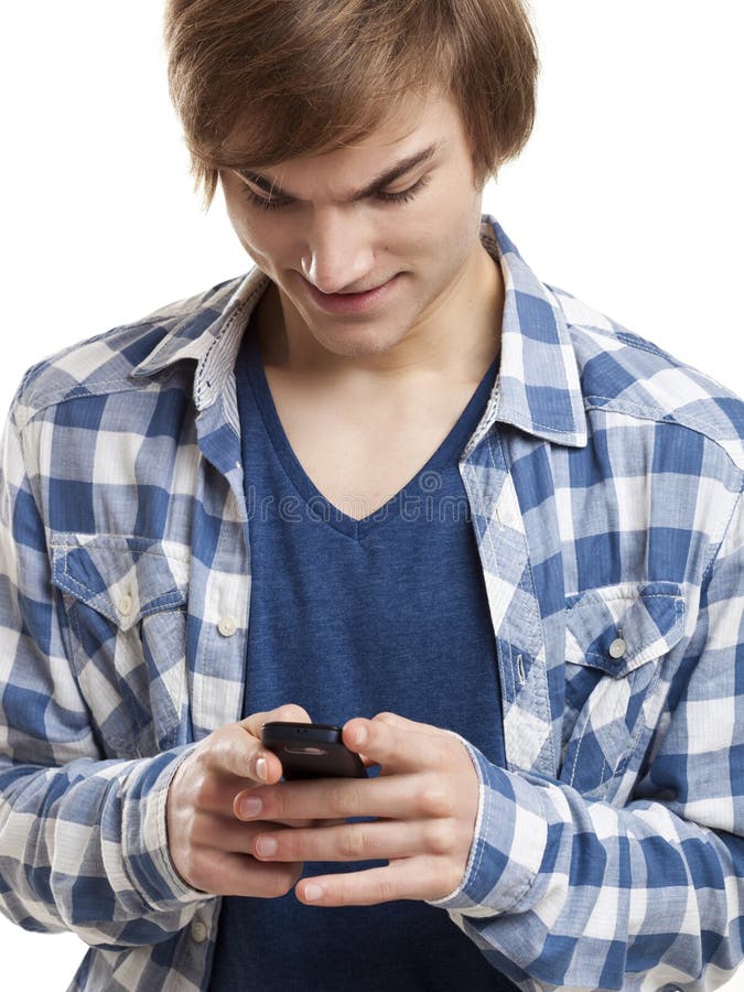 Teenager and iphone stock image. Image of cellular, black - 7468583