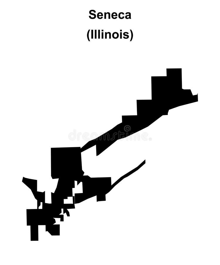 Seneca outline map stock vector. Illustration of administrative - 387248531