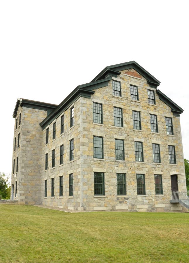 Historic Seneca Knitting Mills Limestone Building in NYS Stock Image ...