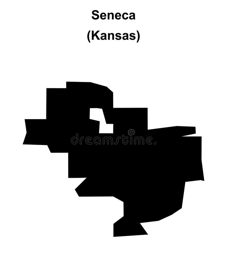 Seneca outline map stock illustration. Illustration of territory ...