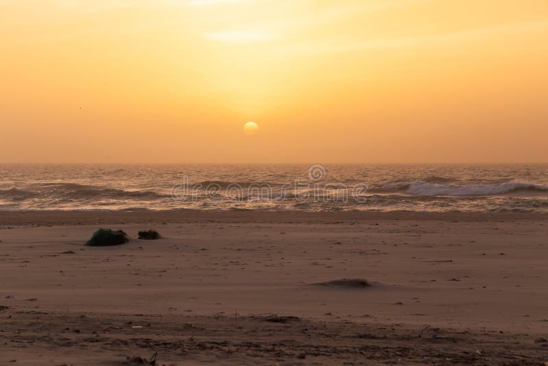 Senegal Africa at sunset stock image. Image of summer - 258613643