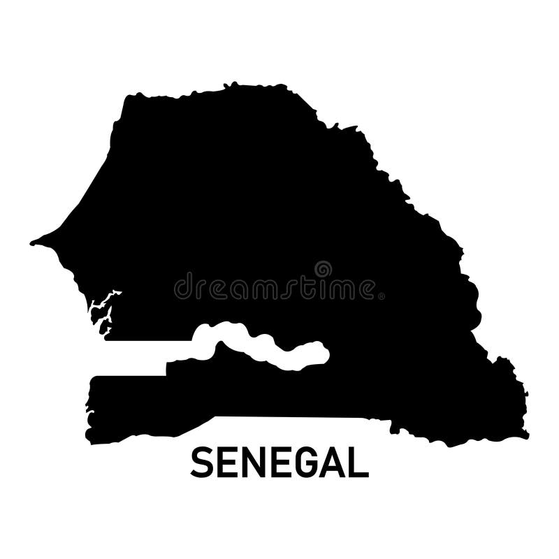 Senegal country map stock vector. Illustration of geographic - 303804036