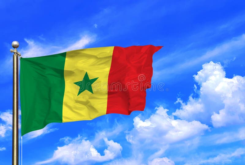 Senegal Flag Colors of Unity and Progress Stock Image - Image of ...