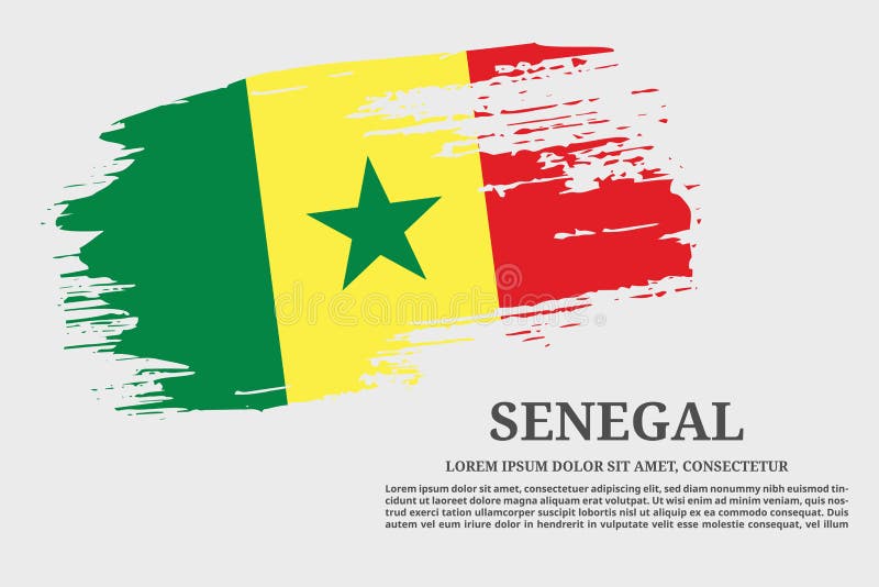 Senegal Flag Grunge Brush and Poster, Vector Stock Vector ...