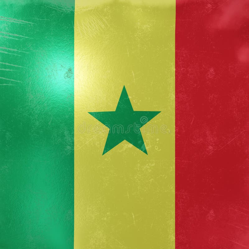 Senegal flag icon stock illustration. Illustration of nation - 161258429
