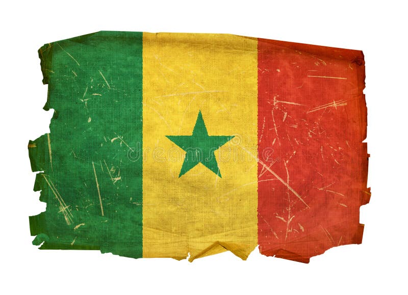 Senegal Flag old stock photo. Image of ragged, painting - 291881090
