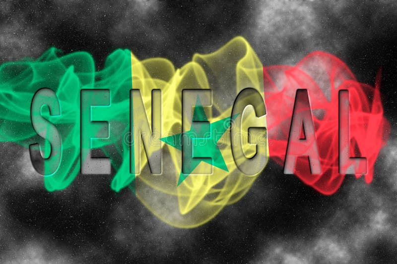 Senegal Flag with Starry Background Stock Image - Image of freedom ...