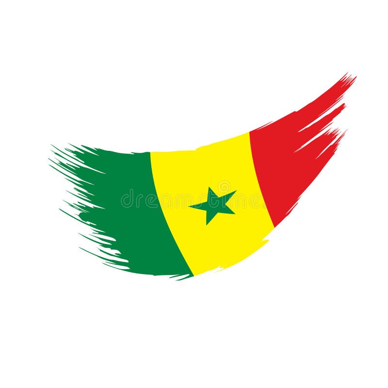 Senegal Flag, Vector Illustration Stock Vector - Illustration of ...