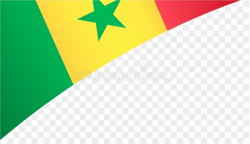 Senegal Flag Wave Isolated on Png or Transparent Background Vector ...