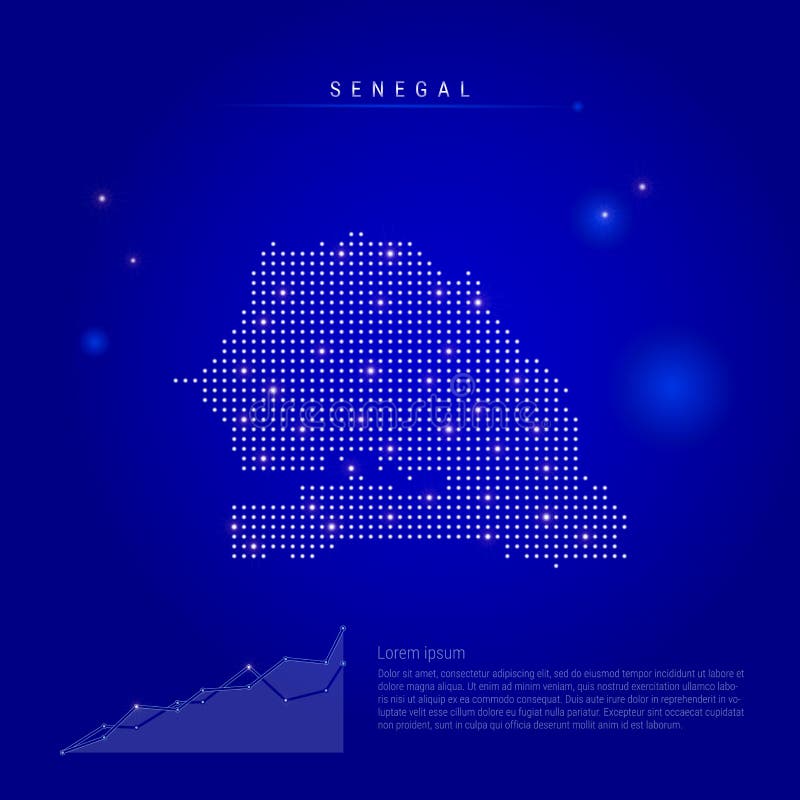 Senegal Map Infographics Vector Template with Regions and Pointer Marks ...