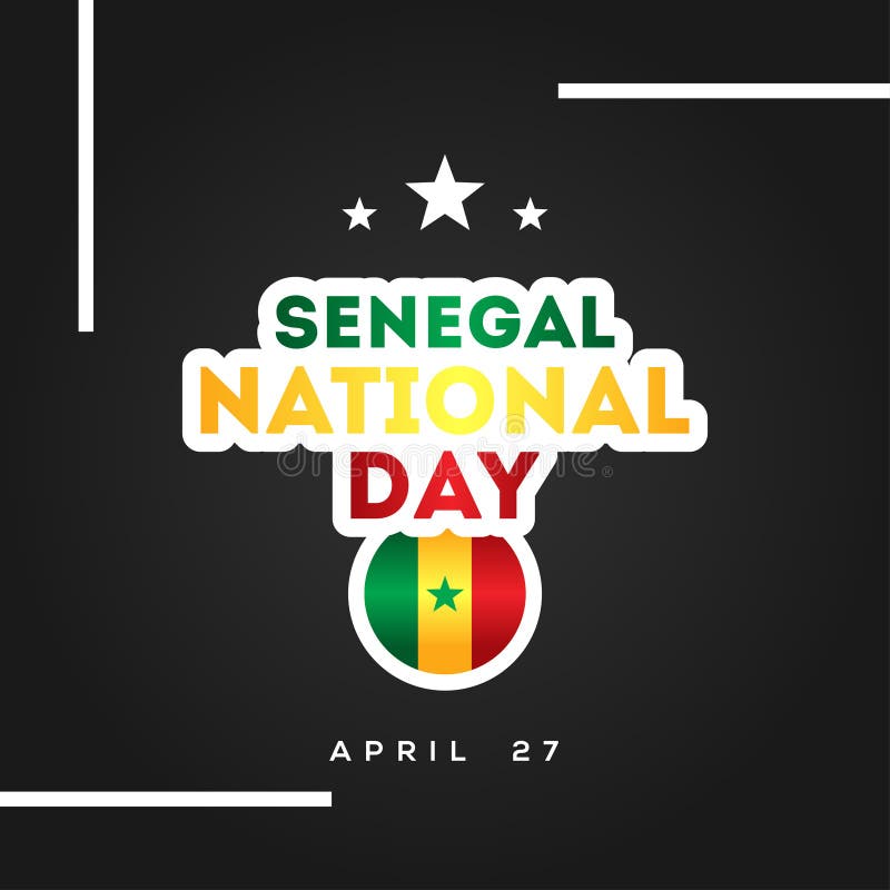 Senegal Independence Day Vector Design for Banner or Background Stock ...