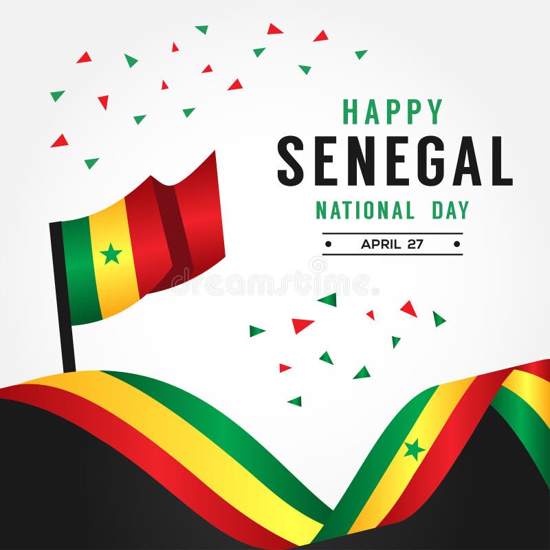 Senegal Independence Day Vector Design for Banner or Background Stock ...