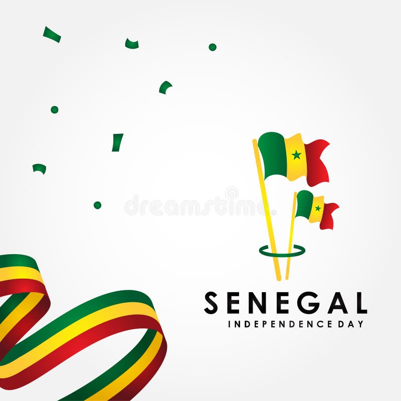 Senegal Independence Day Vector Design for Banner or Background Stock ...