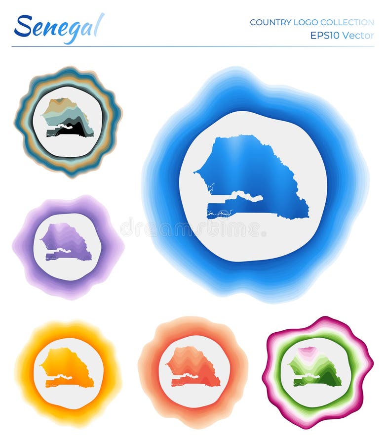 Senegal logo collection. stock vector. Illustration of modern - 194846192