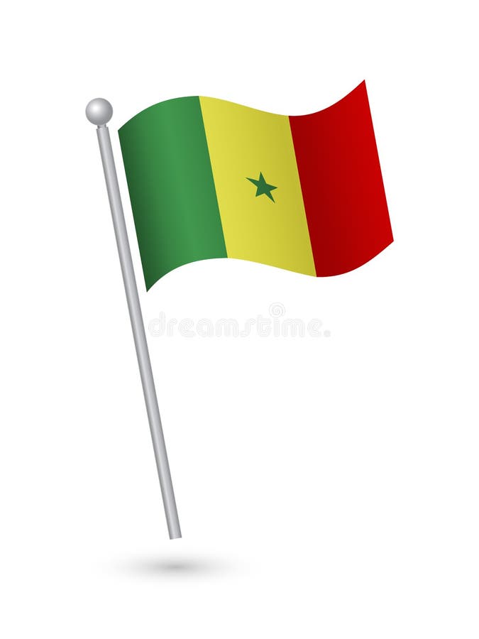 Senegal national flag stock vector. Illustration of patriotism - 258326498