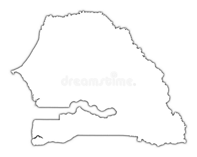 Senegal outline map stock illustration. Illustration of national - 4635146