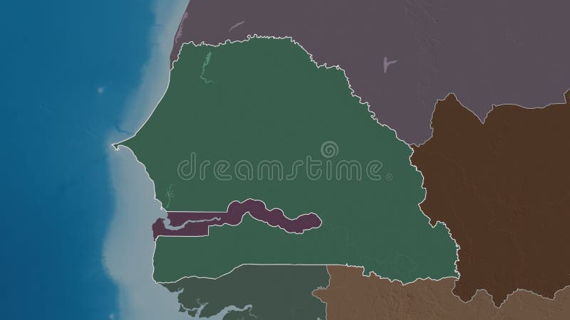Senegal - Overview. Administrative Stock Illustration - Illustration of ...