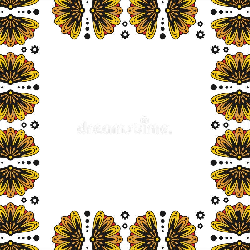 Senegal Pattern Frame Vector Design Stock Vector - Illustration of ...