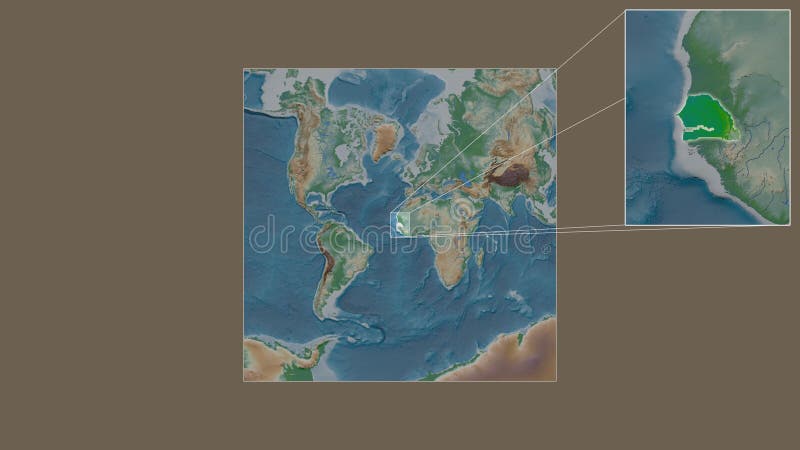 Senegal - Physical. Area Extracted Stock Illustration - Illustration of ...