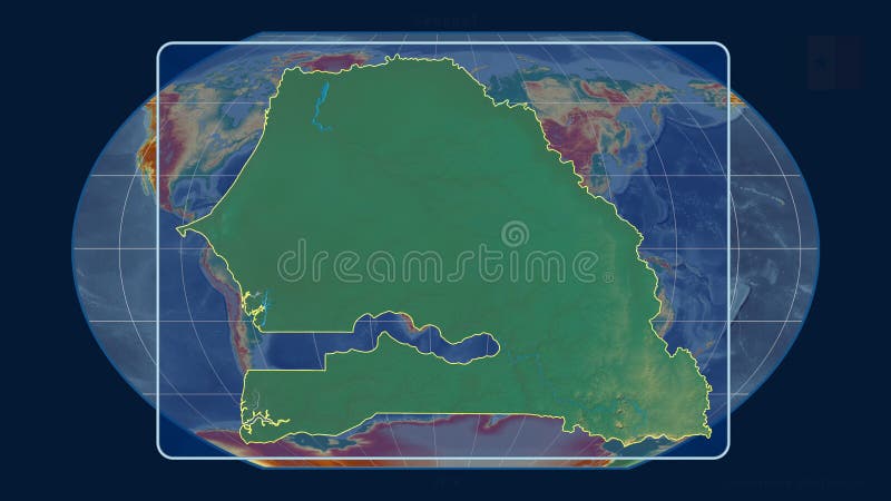 Senegal - Relief. Neighborhood, Outline Stock Illustration ...