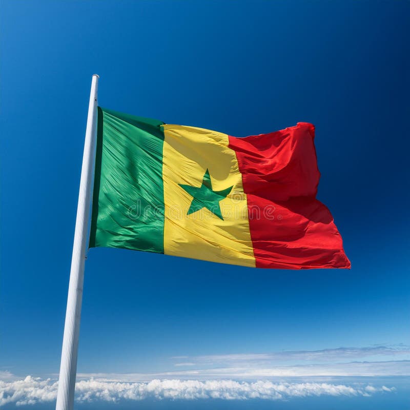 Senegalese Flag of Senegal, AI Generated Stock Illustration ...