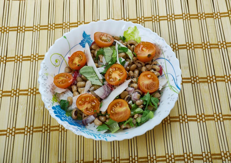 Senegals Pea Salad Aux Yeux Noirs Image stock - Image du viande, type ...