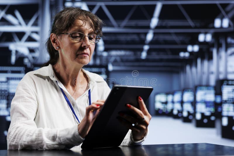 Admin Assessing Server Security Bugs Stock Image - Image of intrusion ...