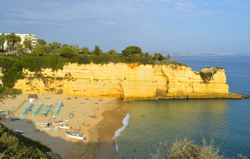Senhora Da Rocha Beach stock photo. Image of sandstone - 49269242