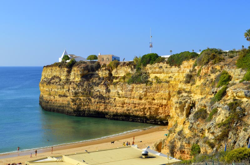 Senhora Da Rocha Beach stock photo. Image of algarve - 51046300