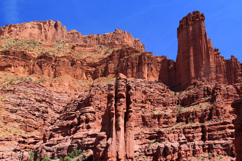 Senic View of the Red Rock Cliffs Stock Photo - Image of mountain, moab ...