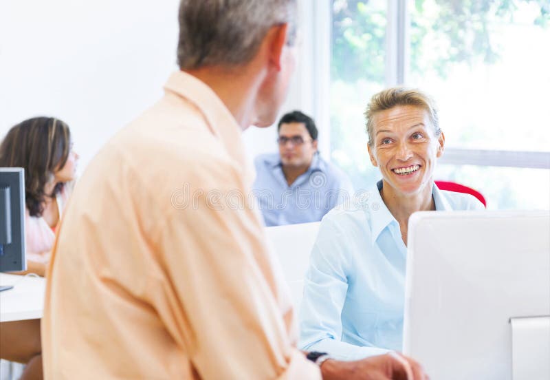 Senior Adult Working on a Project Stock Photo - Image of leadership ...