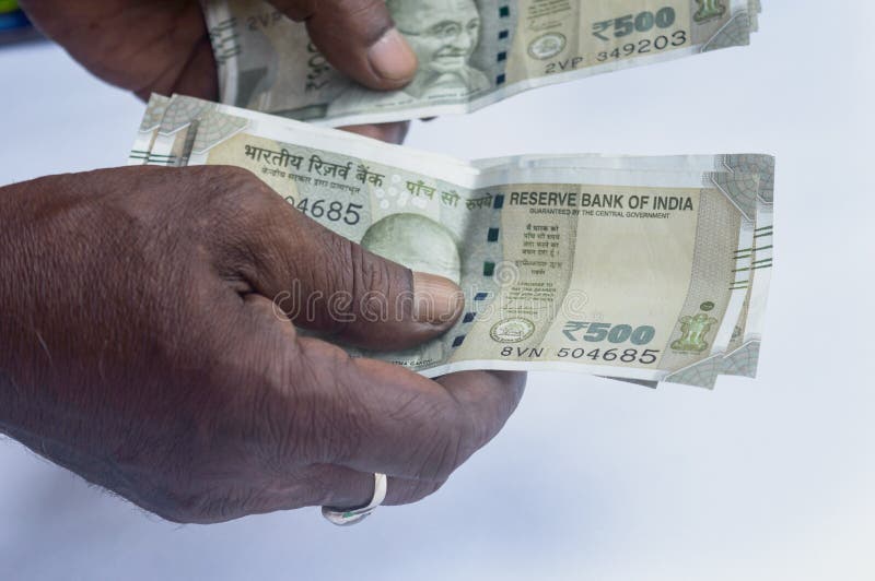 Counting Indian Rupee Currency,money Stock Photo - Image of count ...