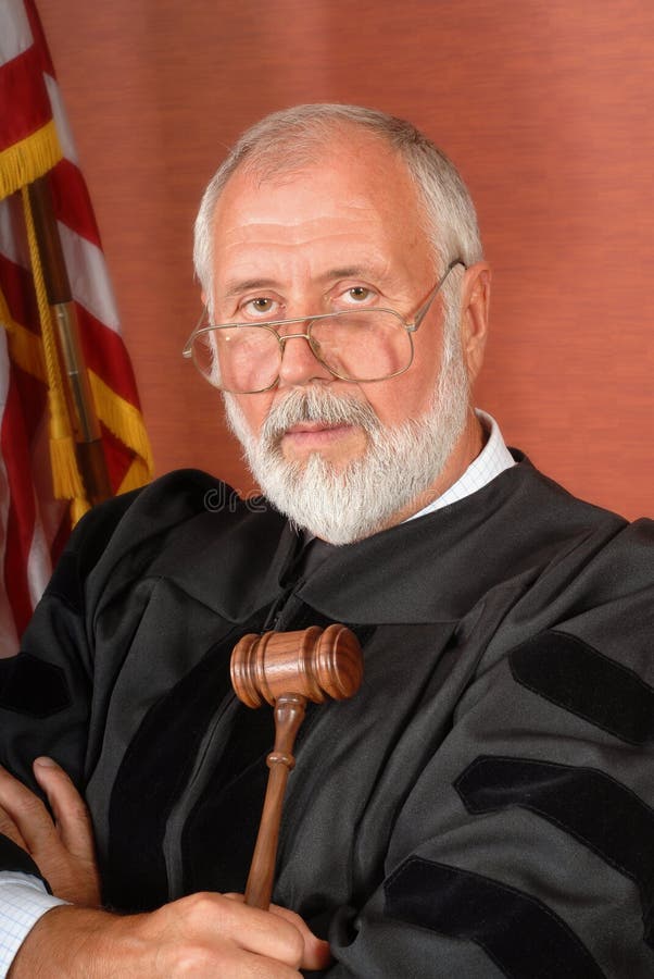 Judge in his courtroom stock image. Image of occupation - 4999659