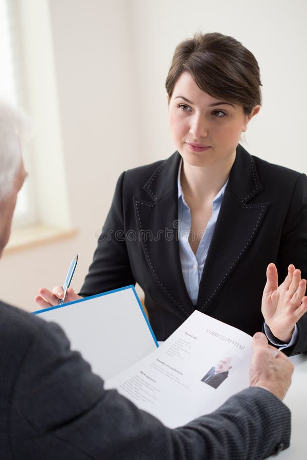 Senior applying for a job stock image. Image of cooperation - 53443351