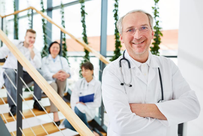 Senior As Successful Doctor or Chief Physician Stock Photo - Image of ...