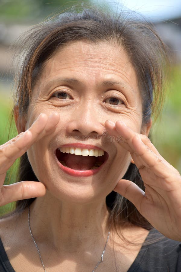 Senior Asian Gramma Talking Stock Photo - Image of elder, older: 137573148