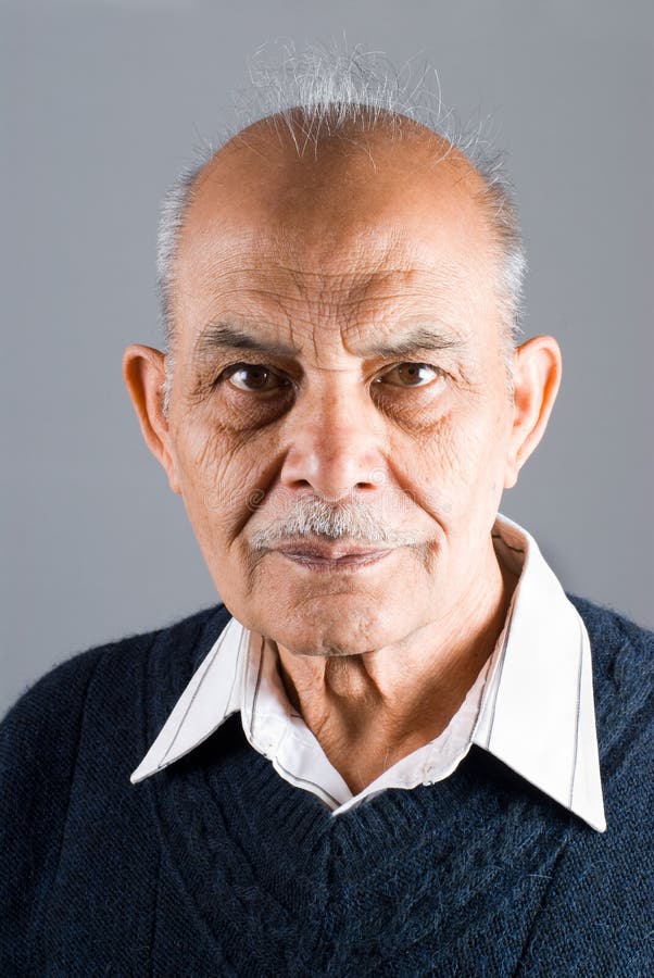 Senior Asian Indian Man stock image. Image of mustache - 7595303