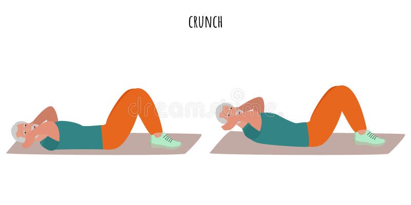 Crunch Exercise Stock Illustrations – 673 Crunch Exercise Stock ...