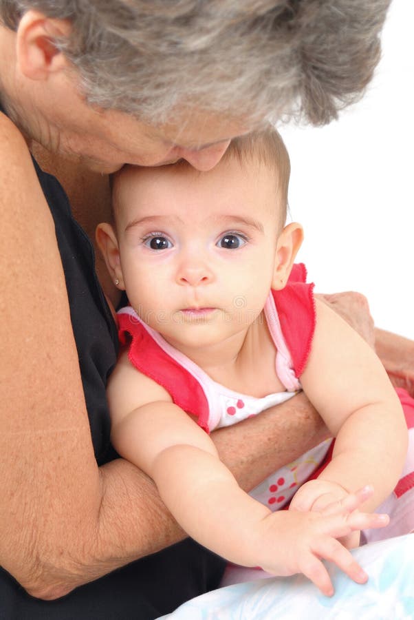 Senior and Baby stock photo. Image of young, kiss, life - 3772378