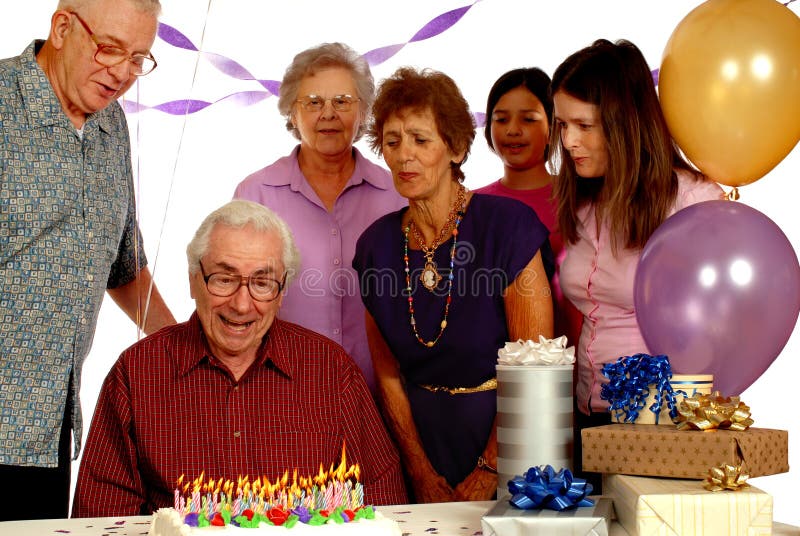 Senior Birthday Party stock photo. Image of enjoy, burning - 3252762