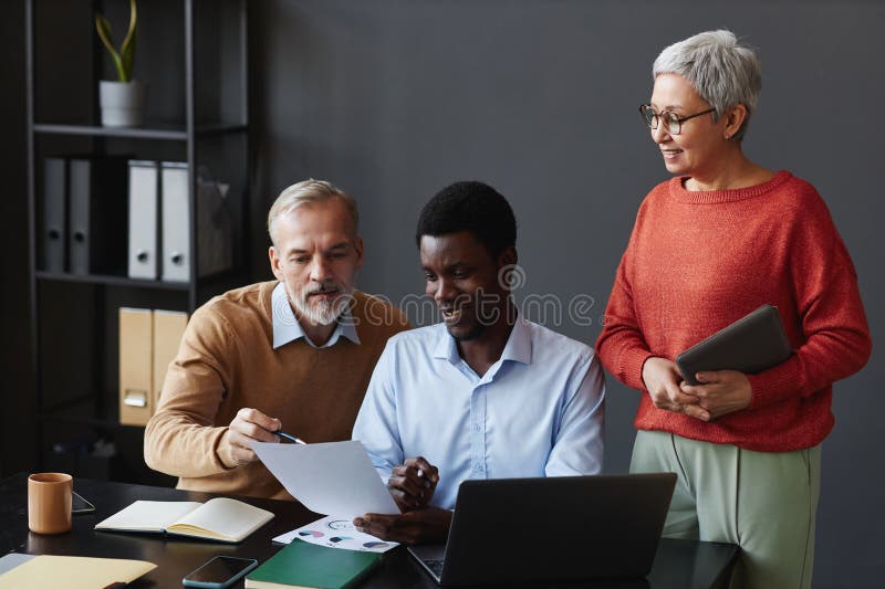 Senior Business People in Office Stock Image - Image of mature, office ...