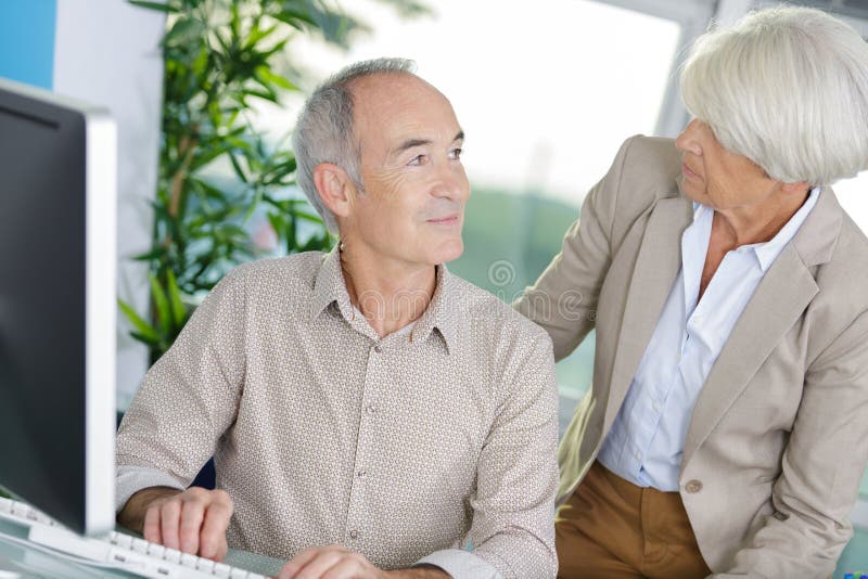 Senior Business People at Work Stock Photo - Image of homeoffice, learn ...