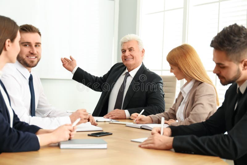 Senior Business Trainer Working with People Stock Photo - Image of ...