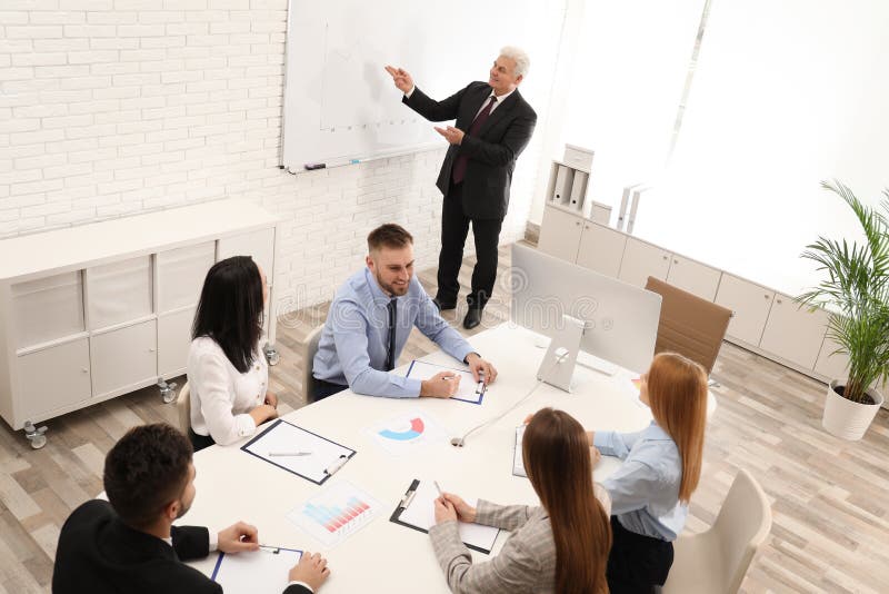Senior Business Trainer Working with People Stock Image - Image of ...