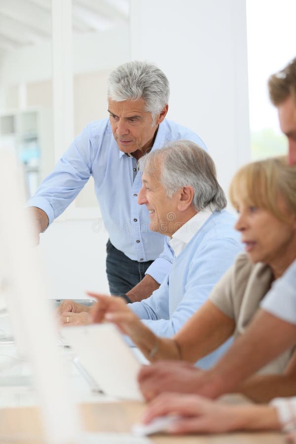 Senior Business Training Class Stock Photo - Image of adult, meeting ...