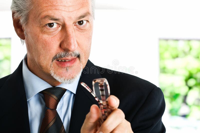 Senior businessman talking stock image. Image of expert - 21510703