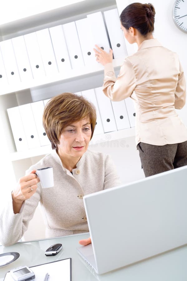 Senior Businesswoman and Assistant Stock Photo - Image of employment ...